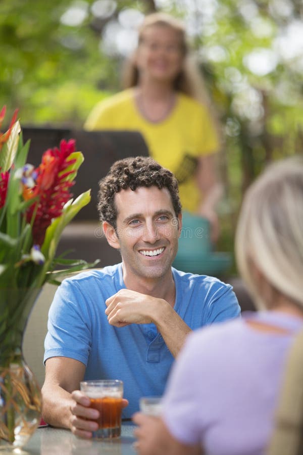 Handsome Man with Friend stock photo. Image of drinks - 56084772