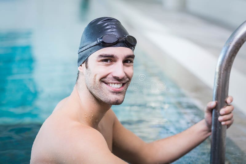 Handsome Man Getting Out of Water Stock Image - Image of attractive ...