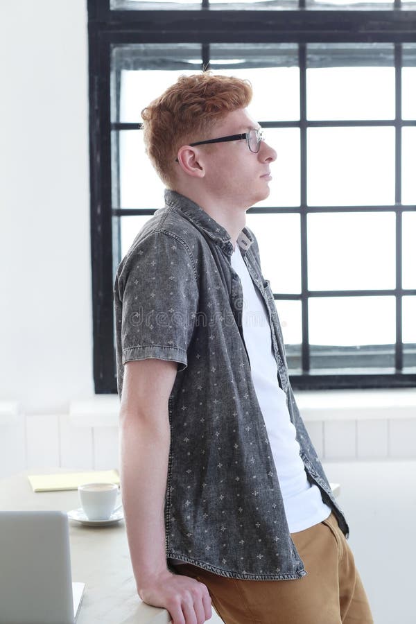 Handsome man stock image. Image of ginger, handsome, serious - 59815537