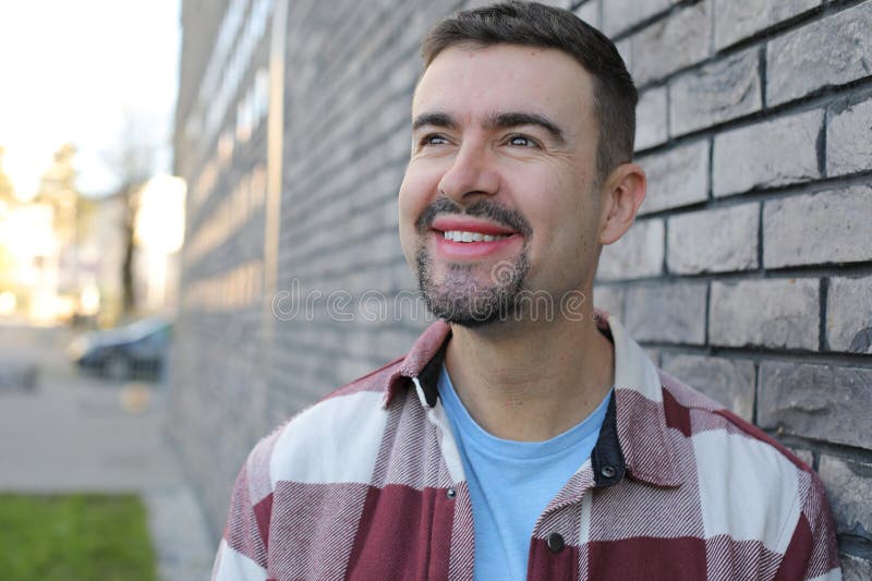 Handsome man with a goatee stock image. Image of macho - 347997323