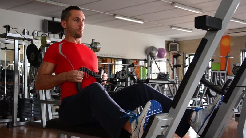 Weight Machine Triceps Workout Stock Footage - Video of gymnasium ...