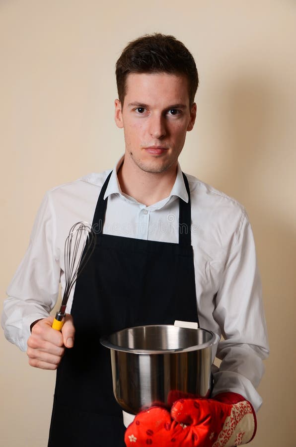 Handsome Man in the Kitchen Stock Photo - Image of cheerful, holding ...
