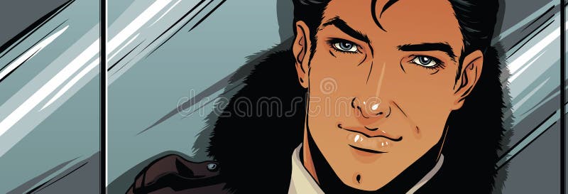 Handsome man in the lift stock vector. Illustration of expression ...