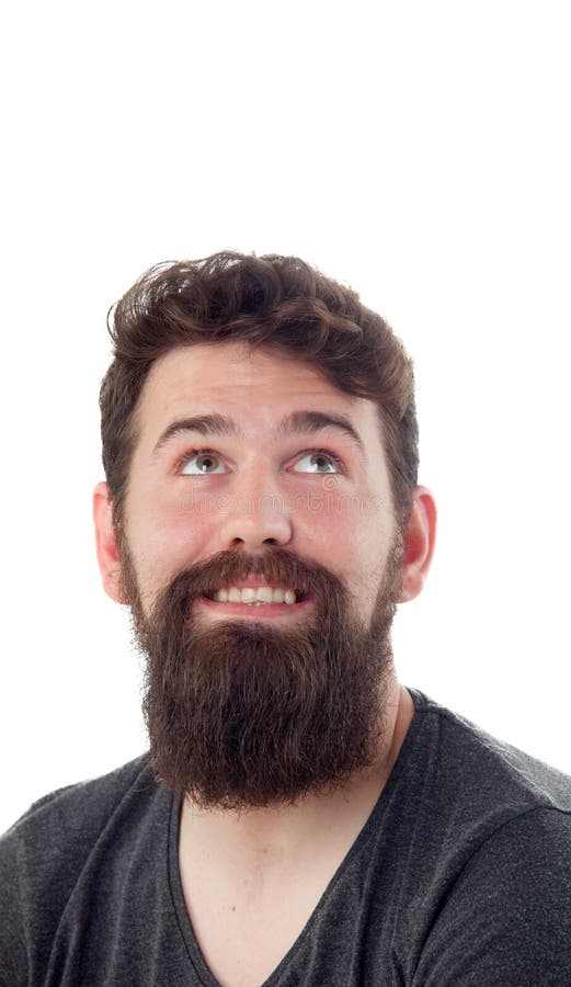 Handsome Man with Long Beard Stock Photo - Image of attractive, fashion ...