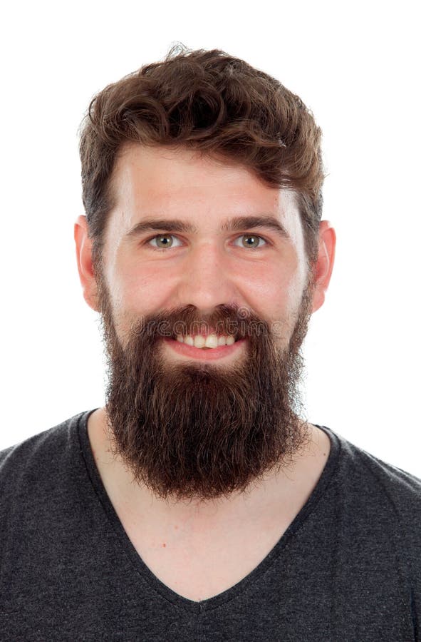 Handsome Man with Long Beard Stock Photo - Image of attractive, fashion ...
