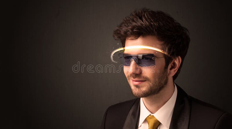 Handsome Tech Guy Pressing High Technology Stock Photo - Image of ...