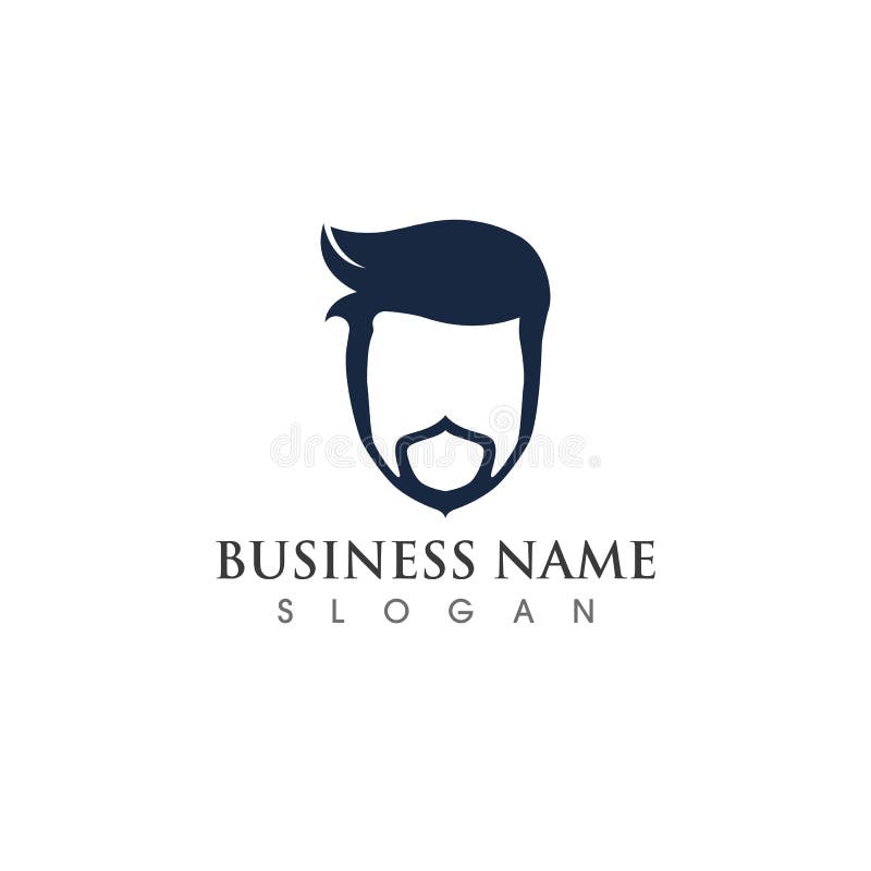 Handsome Man with a Mustache and Beard Logo and Symbol Vector Stock ...
