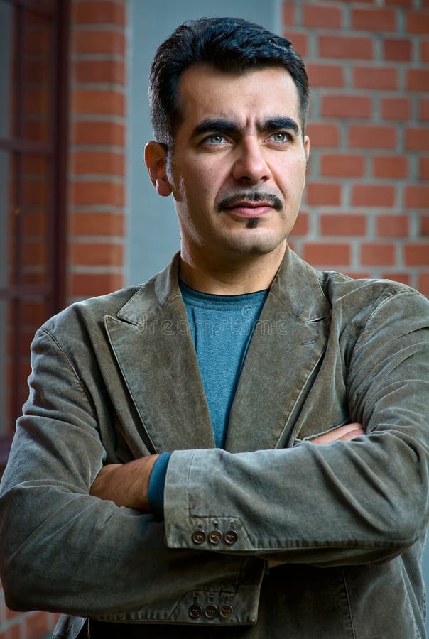 Iranian man stock image. Image of relaxed, green, casual - 10287587