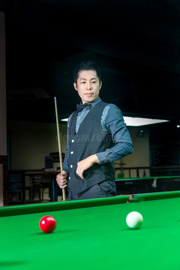 Handsome Man Playing Snooker Stock Photo - Image of pool, competition ...