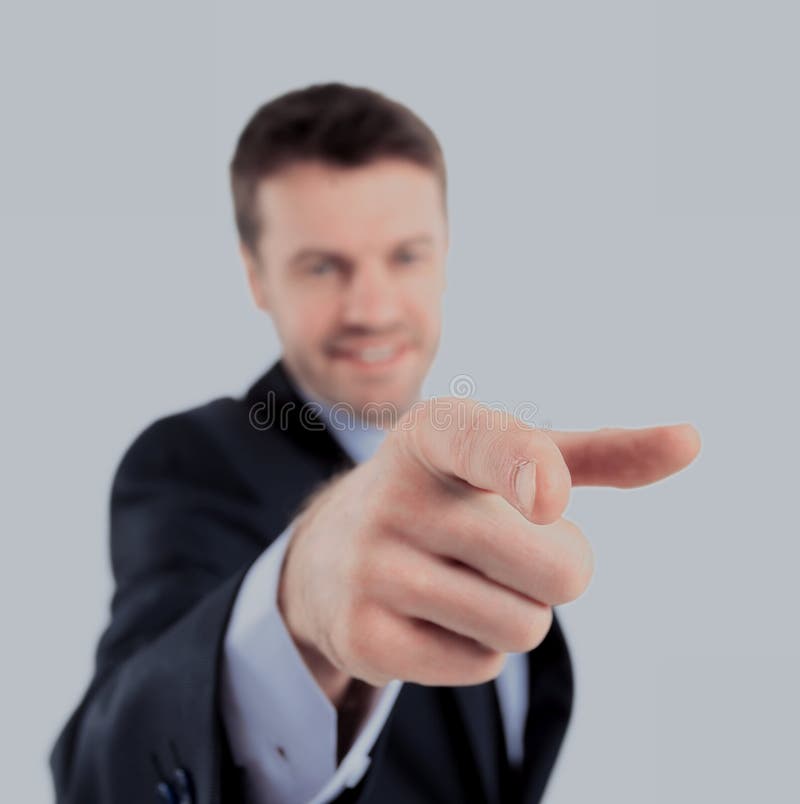Handsome Man Points His Finger at You Stock Photo - Image of ...