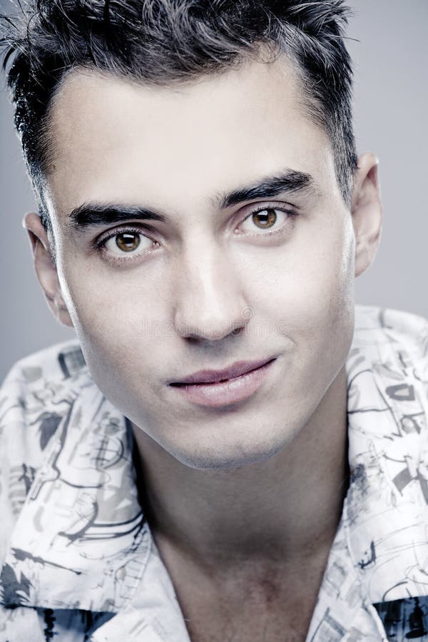 Handsome man portrait stock image. Image of human, tranquil - 10069675