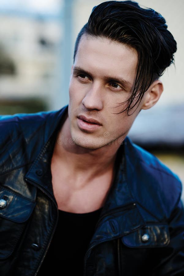 Handsome man portrait. stock image. Image of nature, horizontal - 71074071
