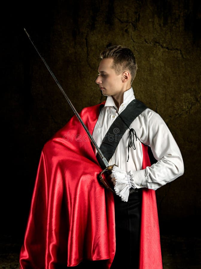 Handsome Man Portrait of a Young Actor Stock Image - Image of costume ...