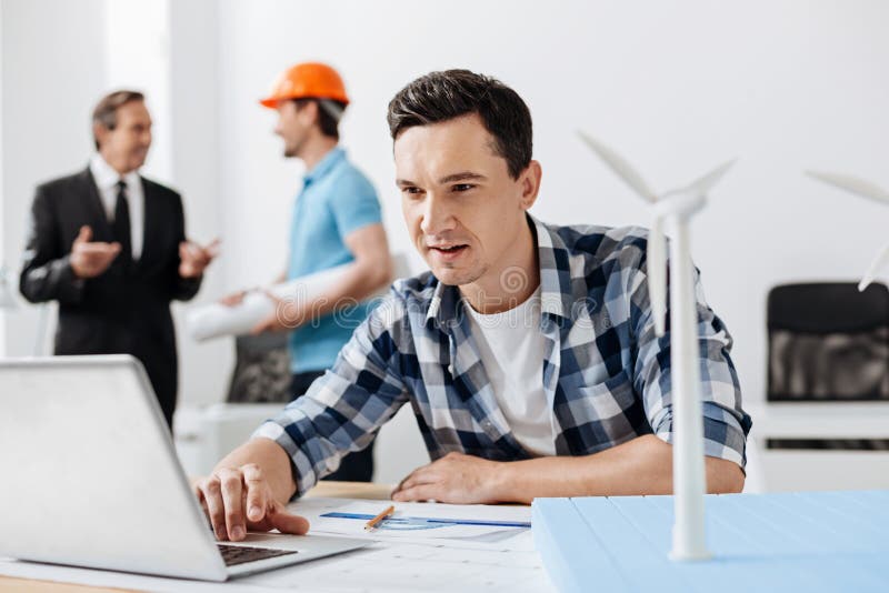 Handsome Man Searching for New Project Ideas Stock Photo - Image of ...