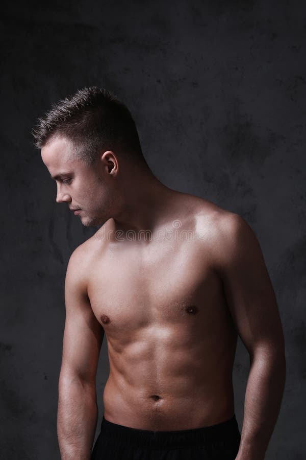 Shirtless Muscle Man Concrete Background Stock Photos - Free & Royalty ...