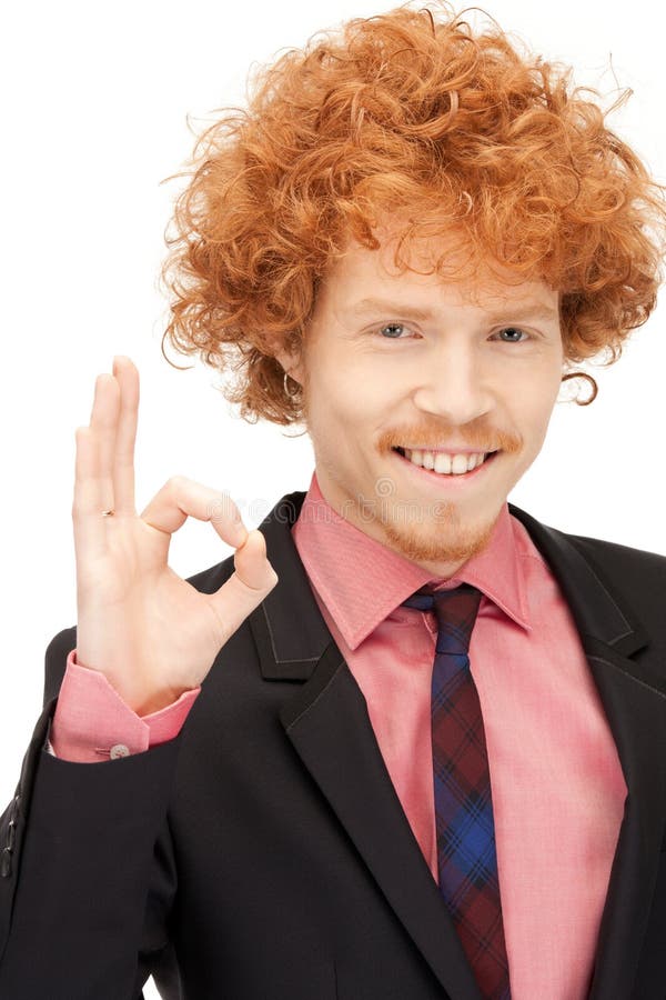Handsome Man Showing Ok Sign Stock Image - Image of confident, alright ...