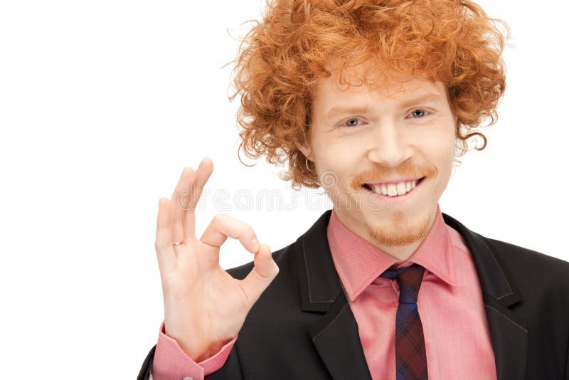 Handsome Man Showing Ok Sign Stock Image - Image of gesture ...