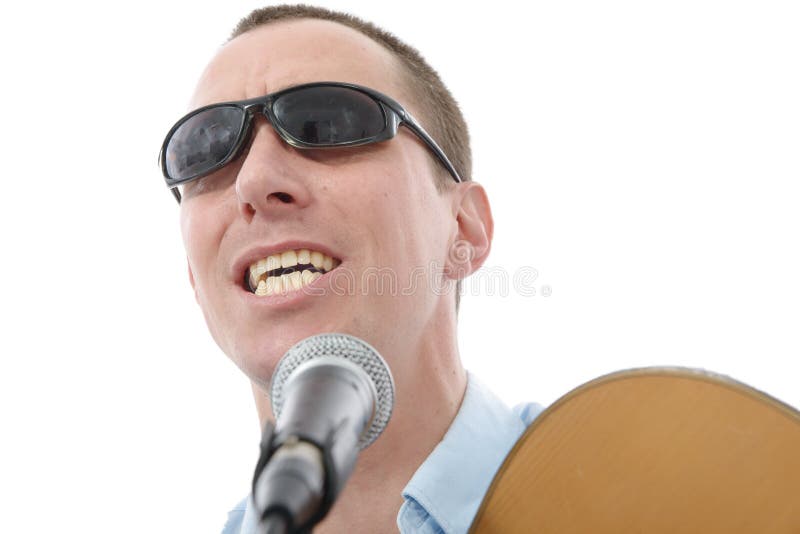 Handsome man singing stock photo. Image of people, male - 84282798
