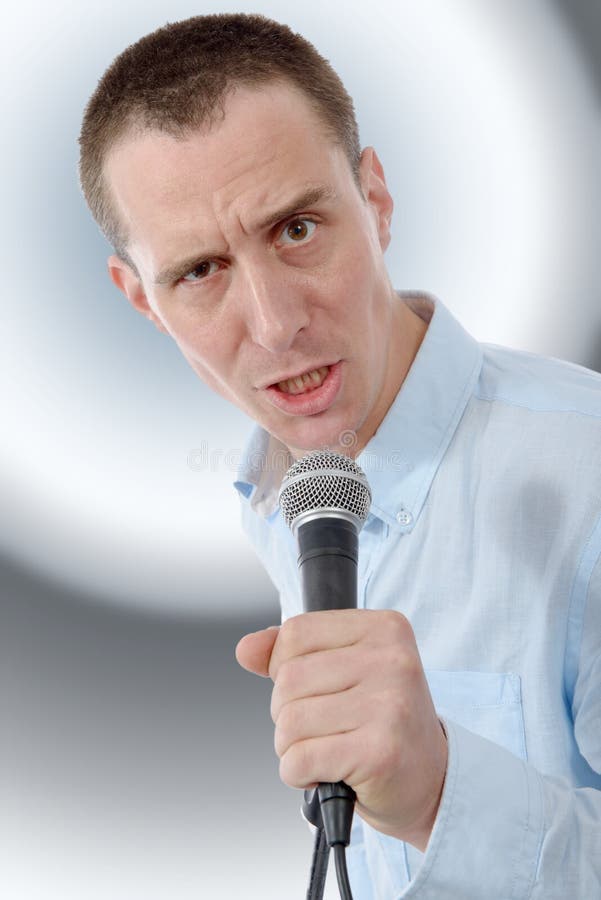 Handsome man singing stock image. Image of singing, musical - 84285023