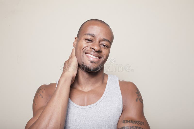 Handsome man smiling stock photo. Image of person, horizontal - 14428150