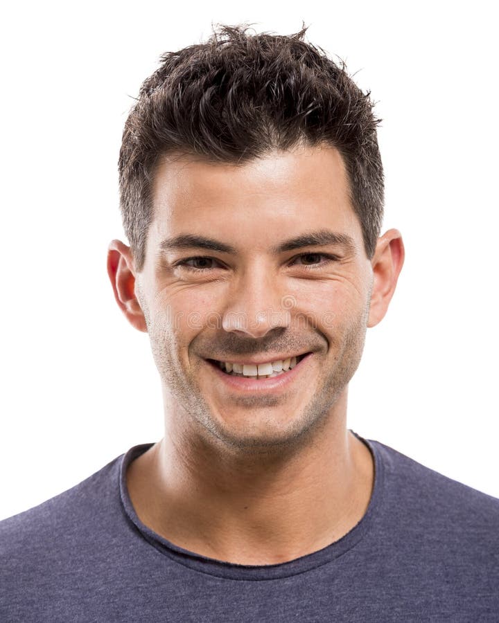 Handsome man smiling stock photo. Image of isolated, hispanic - 36230584