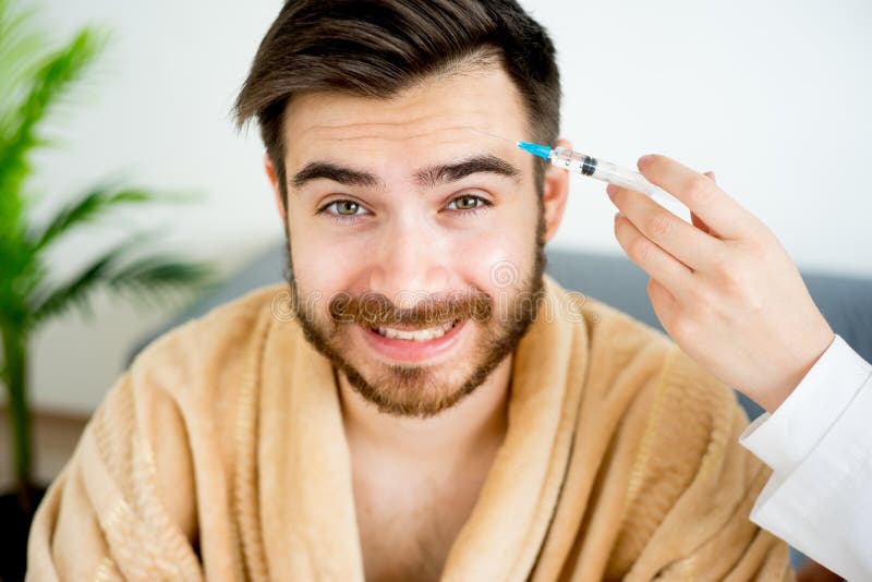 Handsome man at spa stock photo. Image of bodycare, massaging - 95080528