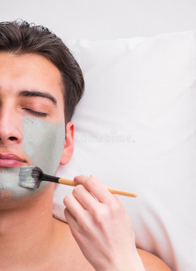 Handsome Man in Spa Massage Concept Stock Photo - Image of face, care ...