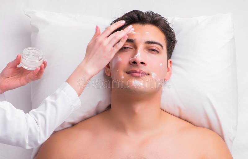 Handsome Man in Spa Massage Concept Stock Image - Image of cosmetic ...