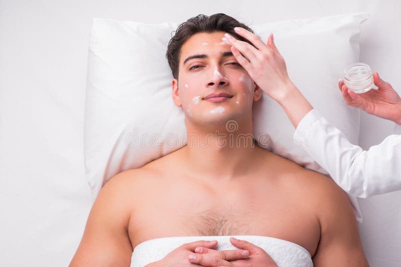 The Handsome Man in Spa Massage Concept Stock Photo - Image of charming ...