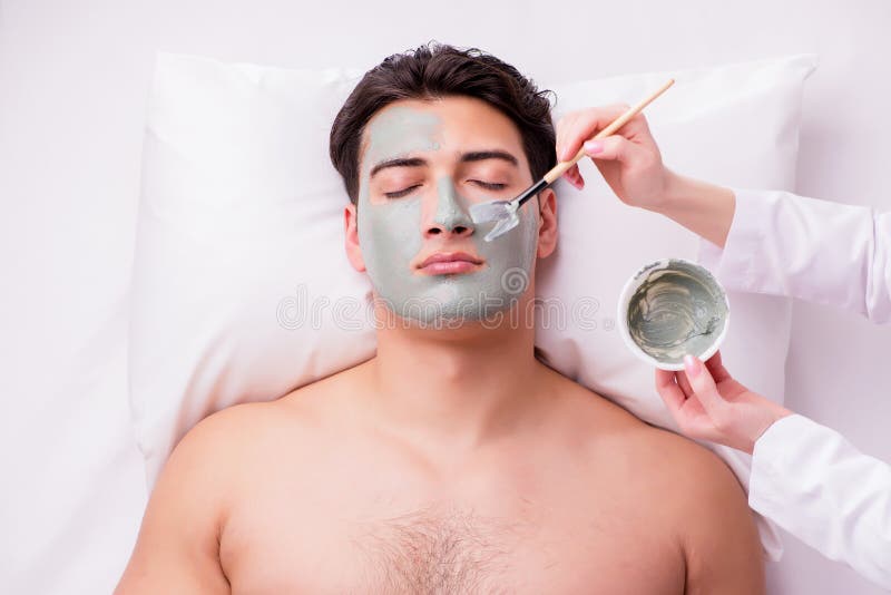 The Handsome Man in Spa Massage Concept Stock Photo - Image of face ...