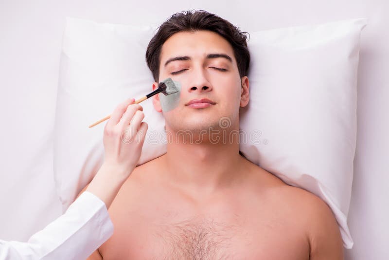 The Handsome Man in Spa Massage Concept Stock Photo - Image of facial ...
