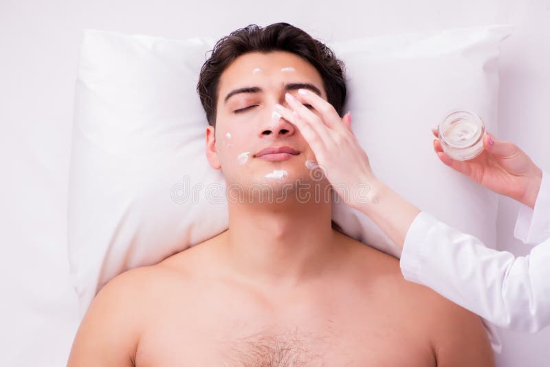 The Handsome Man in Spa Massage Concept Stock Photo - Image of medical ...
