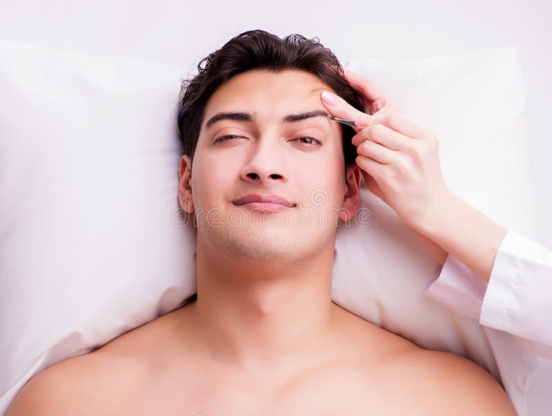 Handsome Man in Spa Massage Concept Stock Image - Image of attractive ...