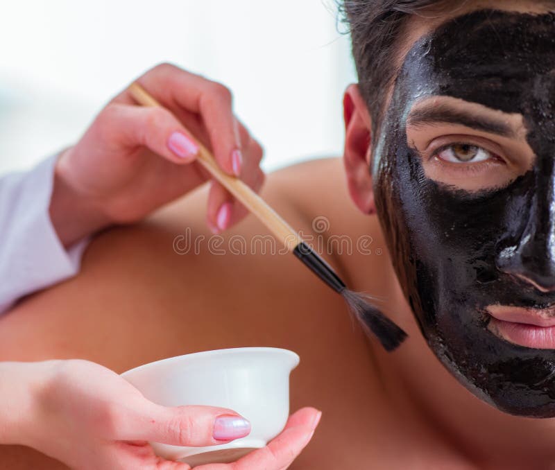 Handsome Man in Spa Massage Concept Stock Photo - Image of massaging ...