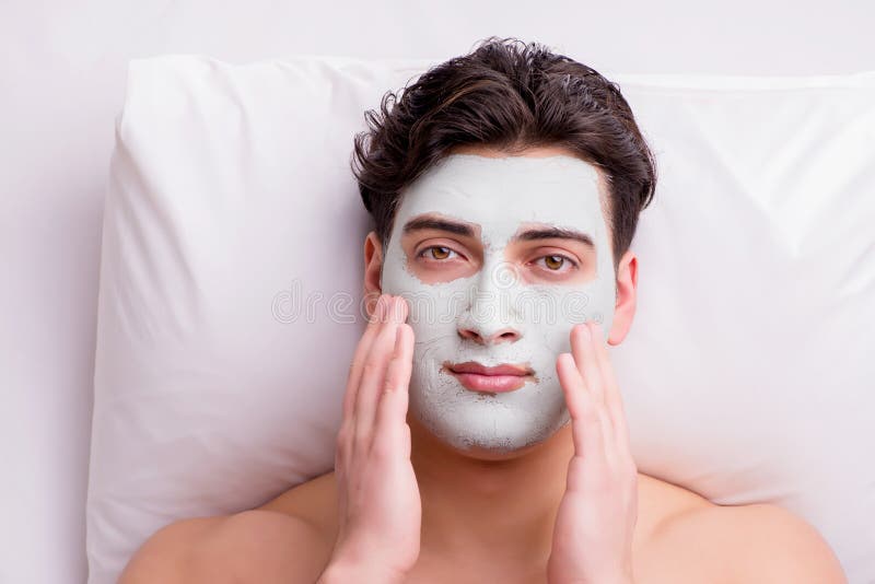 Handsome Man in Spa Massage Concept Stock Photo - Image of moisturizer ...