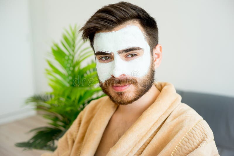 Handsome man at spa stock photo. Image of clean, massaging - 96380290