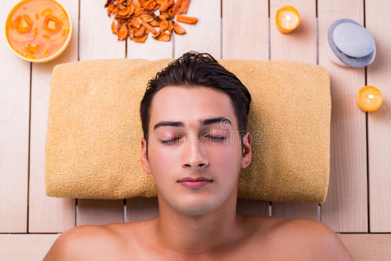 The Handsome Man during Spa Session Stock Photo - Image of pretty ...