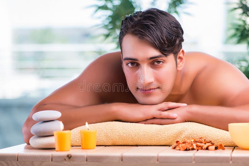The Handsome Man during Spa Session Stock Image - Image of pretty ...