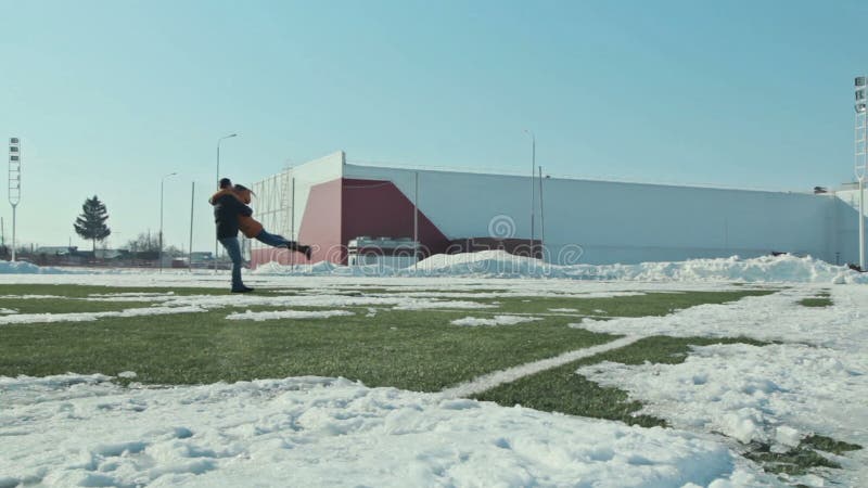 Handsome Man Spinning Around His Girlfriend Stock Video - Video of ...