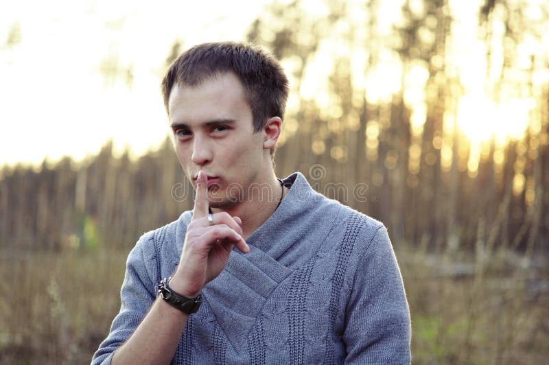 Handsome Man in a Spring Forest Stock Image - Image of student, season ...