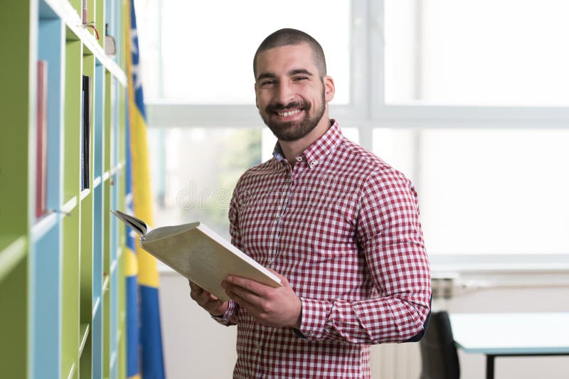 Portrait of a College Student at Campus Stock Image - Image of college ...