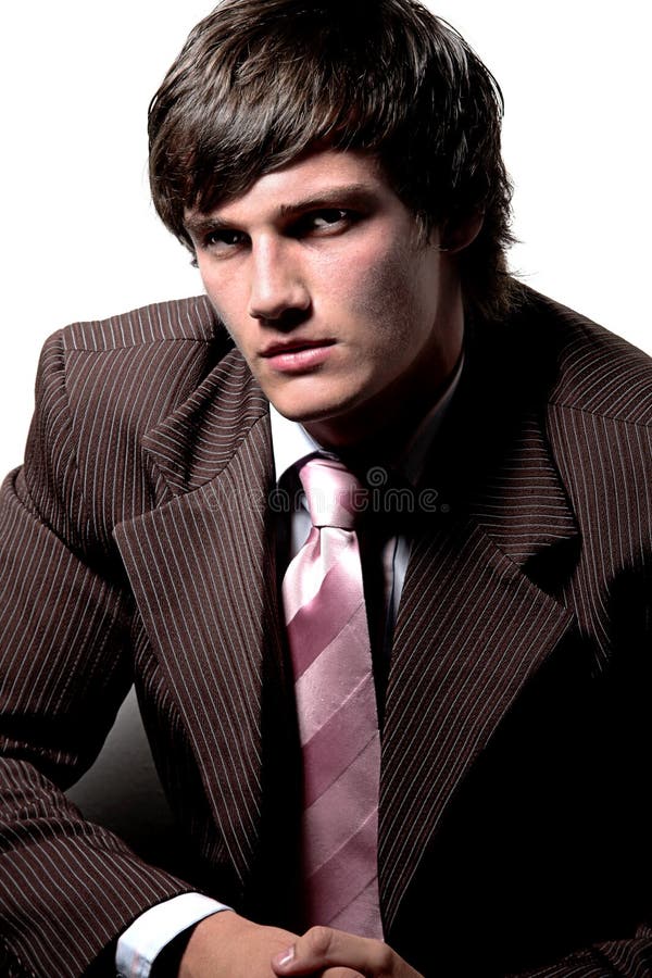 Handsome man in suit stock photo. Image of brand, pink - 2031216