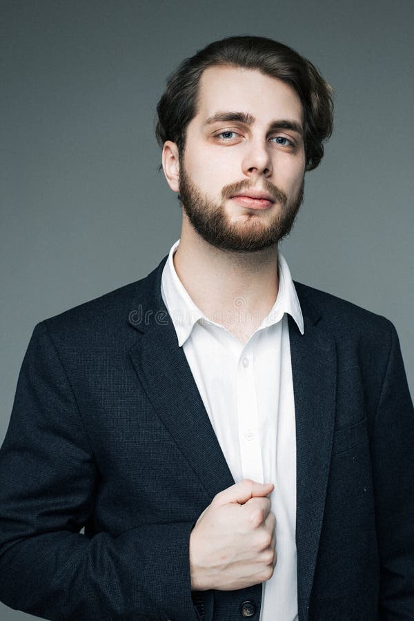 Handsome man in suit stock photo. Image of advertisement - 56949838