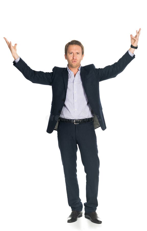 Handsome Man in Suit Folder Holding Folder with Job Application Stock ...