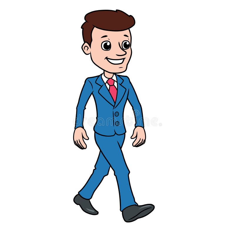 Handsome Man in a Suit Walking Stock Vector - Illustration of fashion ... Handsome Man in a Suit Walking Stock Vector - Illustration of fashion ...