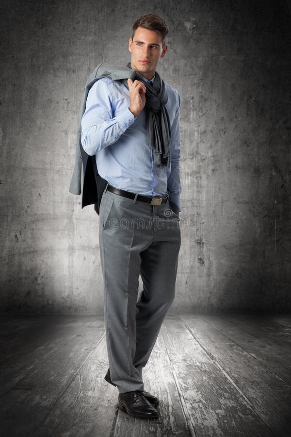 Handsome man in suit stock photo. Image of looking, modern - 41584284