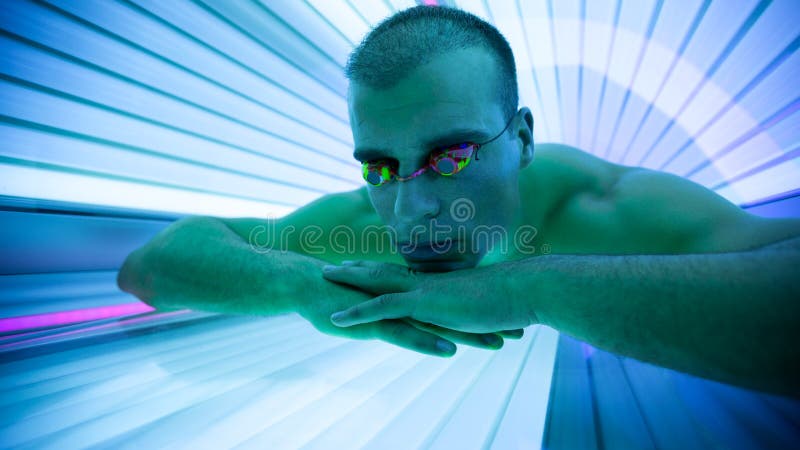 Tanning booth stock photo. Image of illuminated, glowing - 14647120