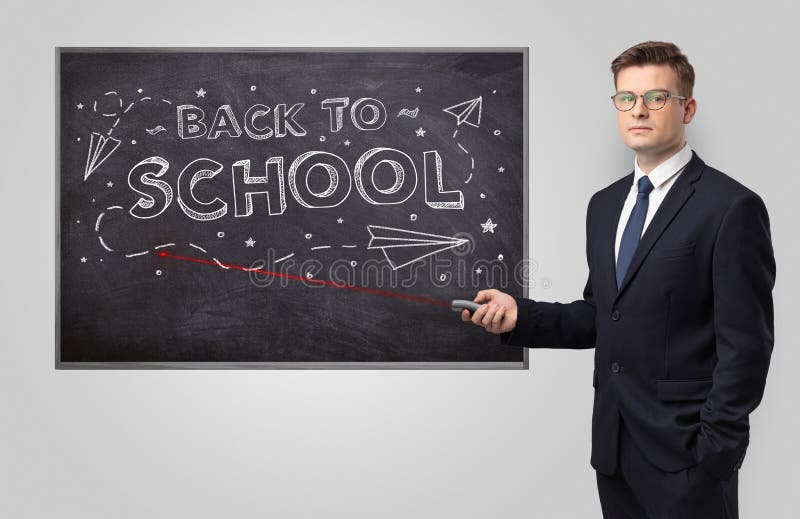 Handsome Man Teaching in Classroom Stock Photo - Image of person, learn ...