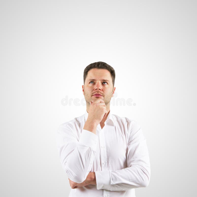 Handsome man thinking stock image. Image of doubt, professional - 37722243