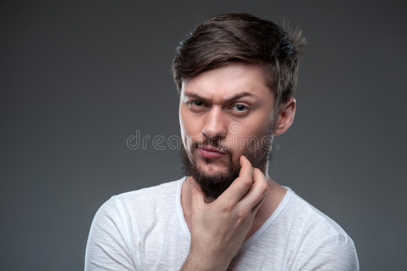 Handsome Man is Thinking about Serious Things Stock Image - Image of ...